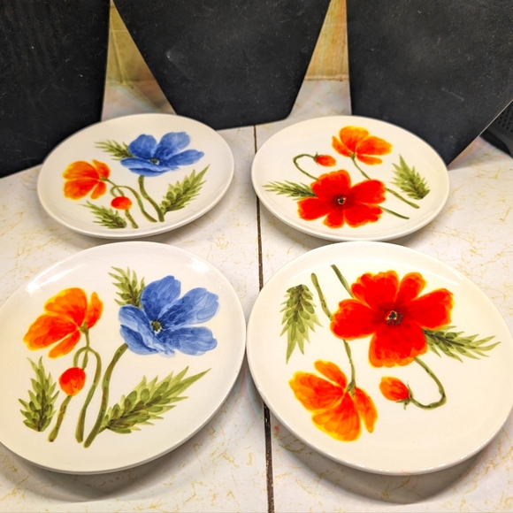Maxcera | Dining | Maxcera Vintage Set 4 Hand Painted Dessertdecorative ...